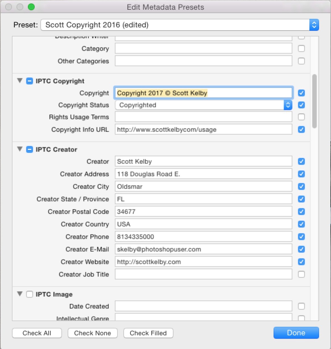 Don't Forget To Update Your Copyright Info For 2017 - Lightroom Killer Tips