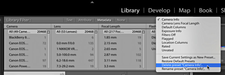 Create Custom Library Filter Presets - Lightroom Killer Tips
