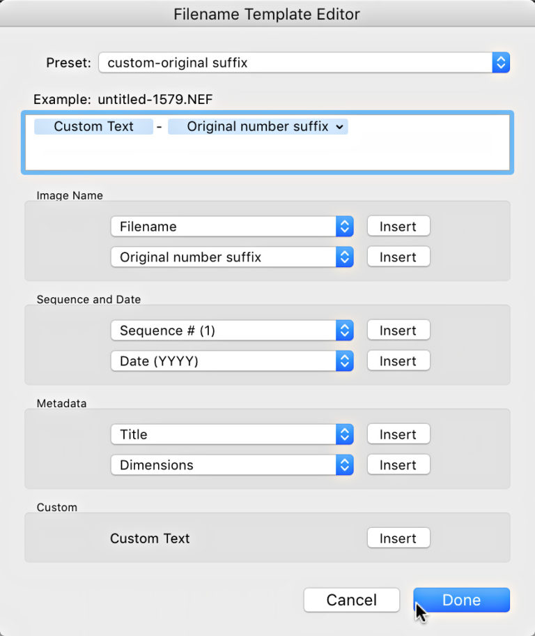 Photo Renaming Options in Lightroom - Lightroom Killer Tips