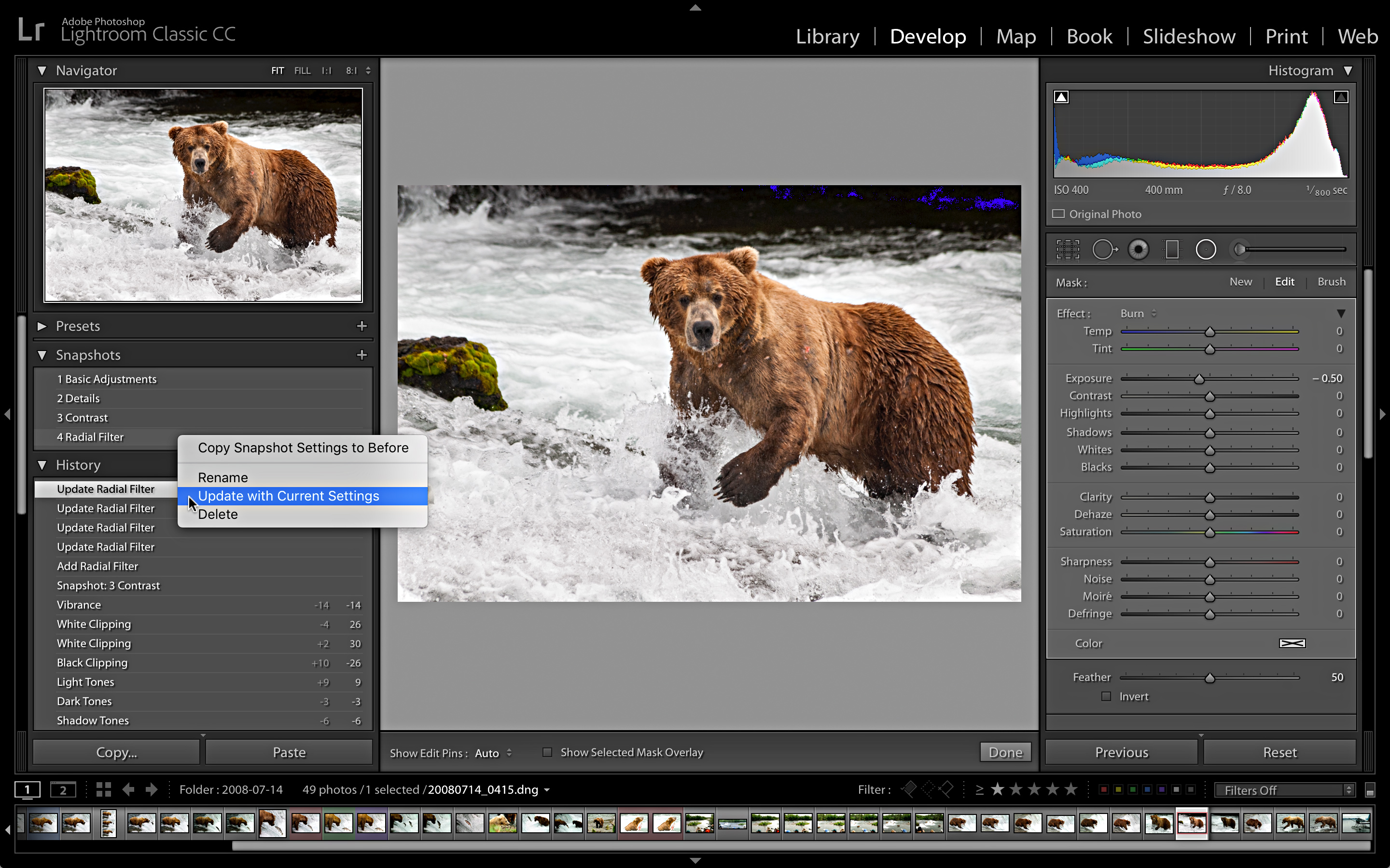 Understanding the History and Snapshots Panels: Part 2 - Lightroom ...