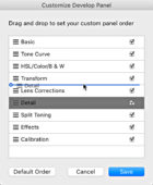 Customize Develop Panel - Lightroom Killer Tips