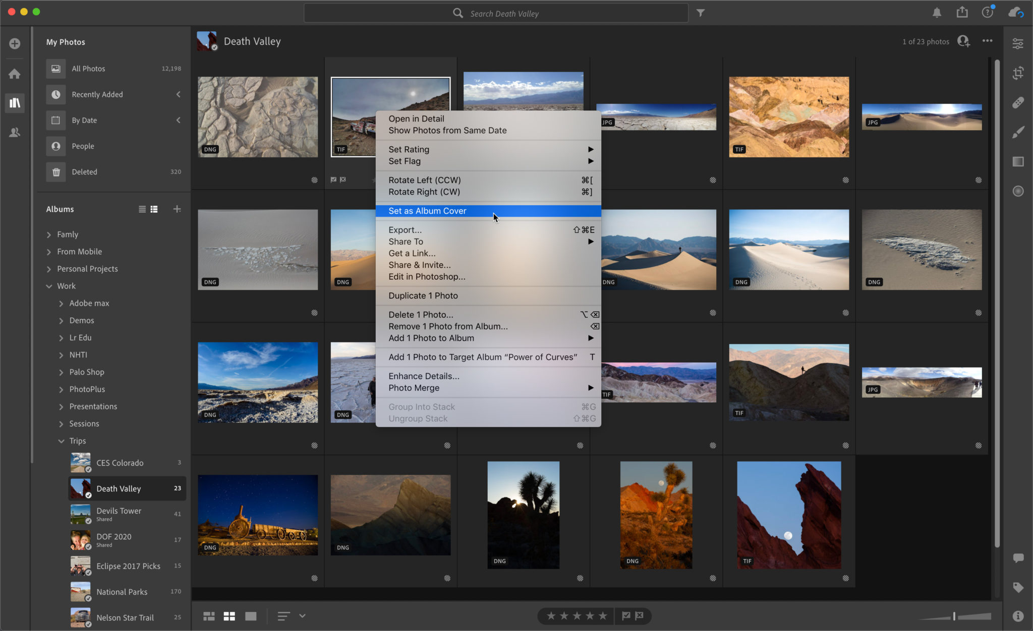 Setting Album Covers in Lightroom Cloud Apps - Lightroom Killer Tips