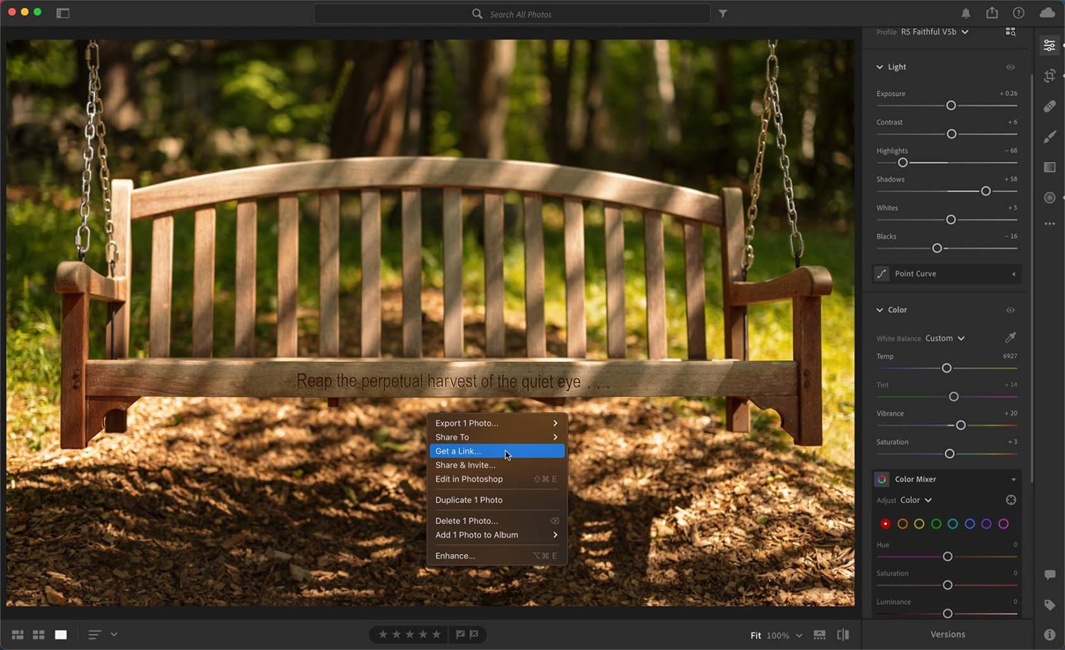 Get a Link - Lightroom Killer Tips