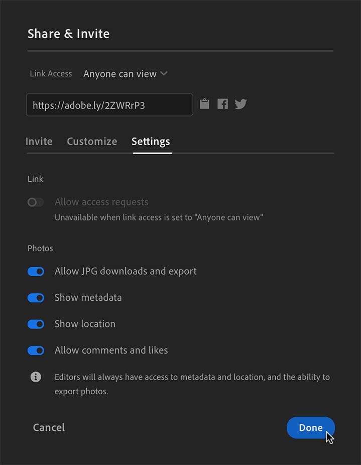 Get a Link - Lightroom Killer Tips