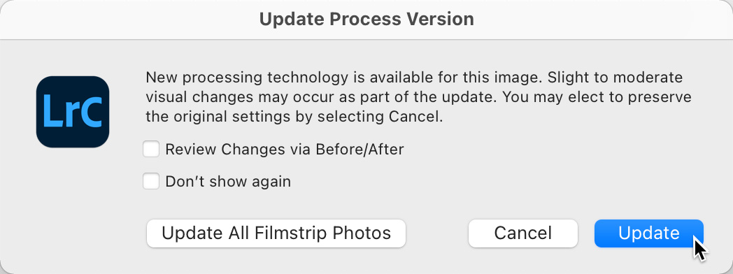 Updating Process Version - Lightroom Killer Tips