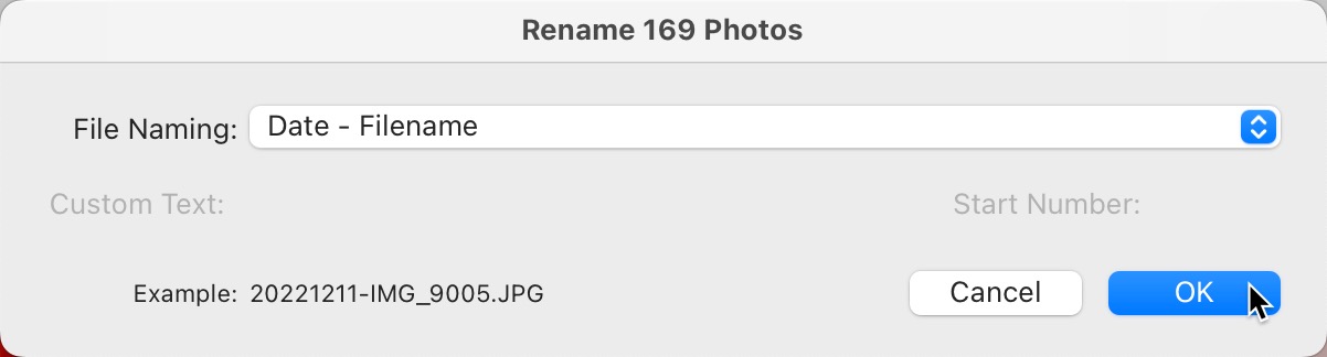 Renaming-mania: renaming catalogs, folders, collections, photos ...