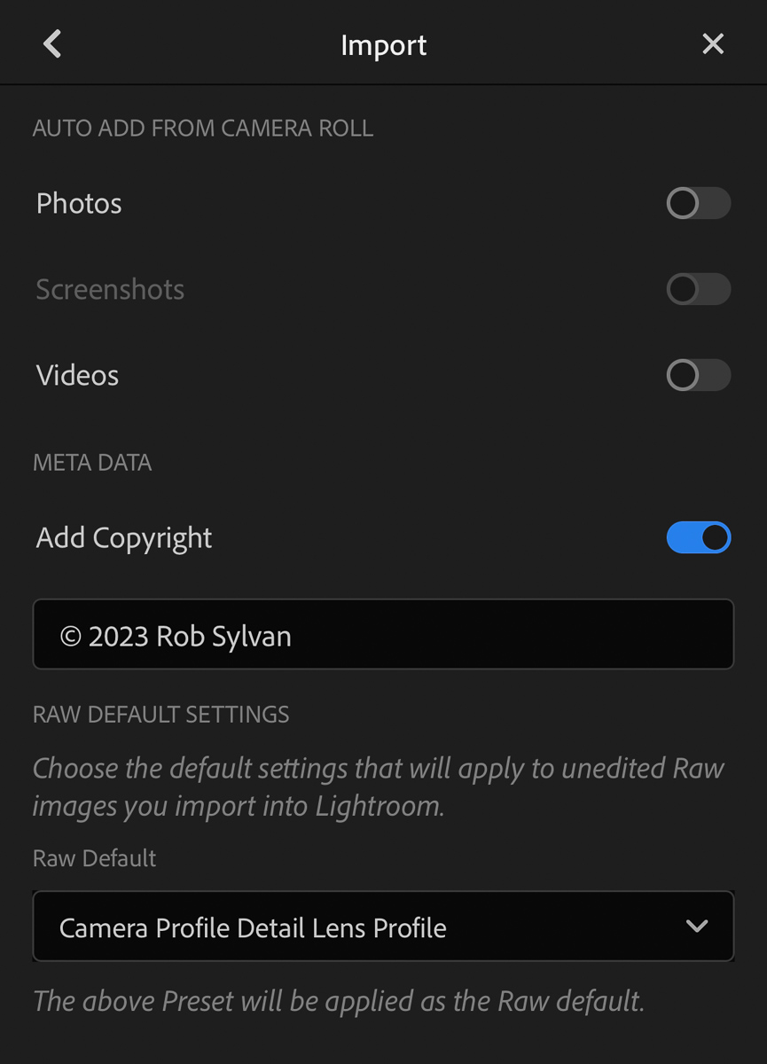 Lightroom Mobile Auto Add Heads Up - Lightroom Killer Tips